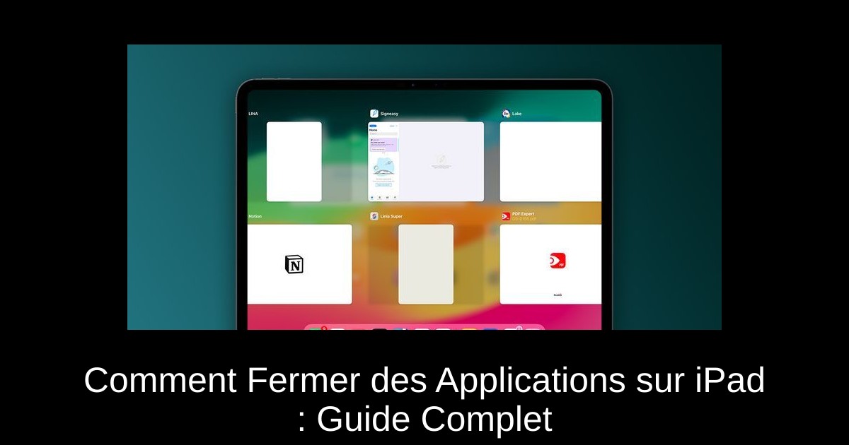 Comment Fermer des Applications sur iPad : Guide Complet - Ca marche ça ...