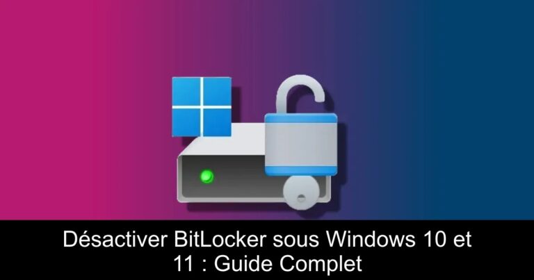 Désactiver BitLocker sous Windows 10 et 11 : Guide Complet - Ca marche ...