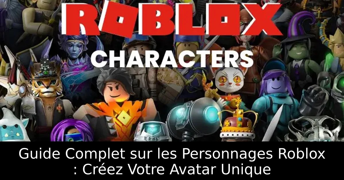 Guide Complet sur les Personnages Roblox : Créez Votre Avatar Unique ...